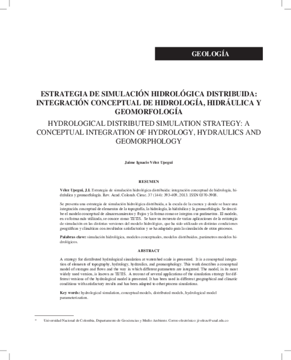 (PDF) Hydrological Distributed Simulation Strategy: A Conceptual Integration of Hydrology ...