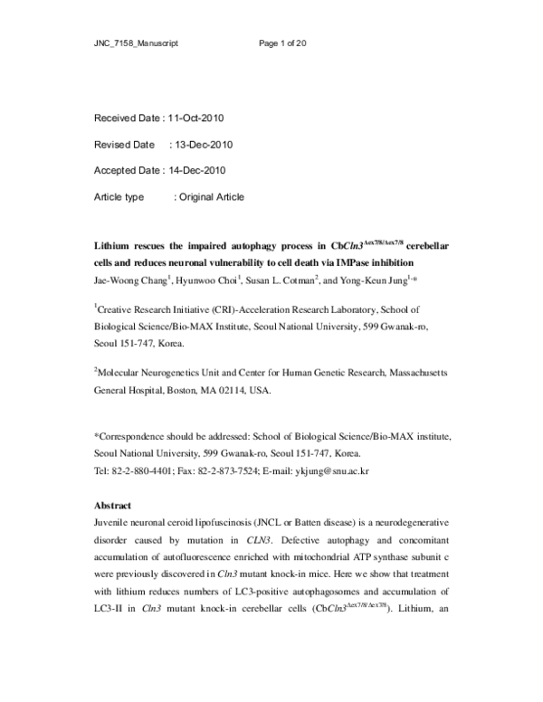 (PDF) Lithium rescues the impaired autophagy process in CbCln3Δex7/8 ...