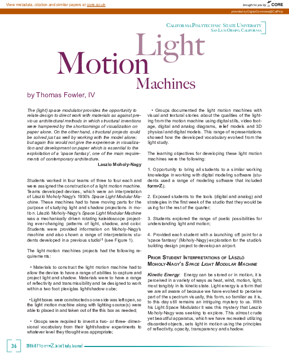 (PDF) Light Motion Machines | Thomas Fowler - Academia.edu