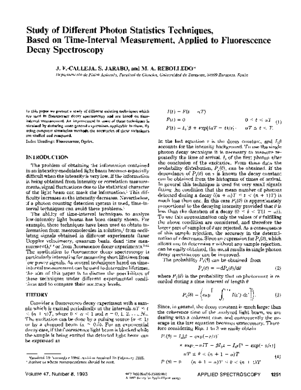 (PDF) Study of Different Photon Statistics Techniques, Based on Time-Interval Measurement ...