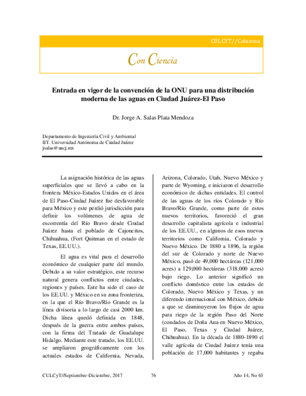 (PDF) Entrada en vigor de la convención de la ONU para una distribución ...