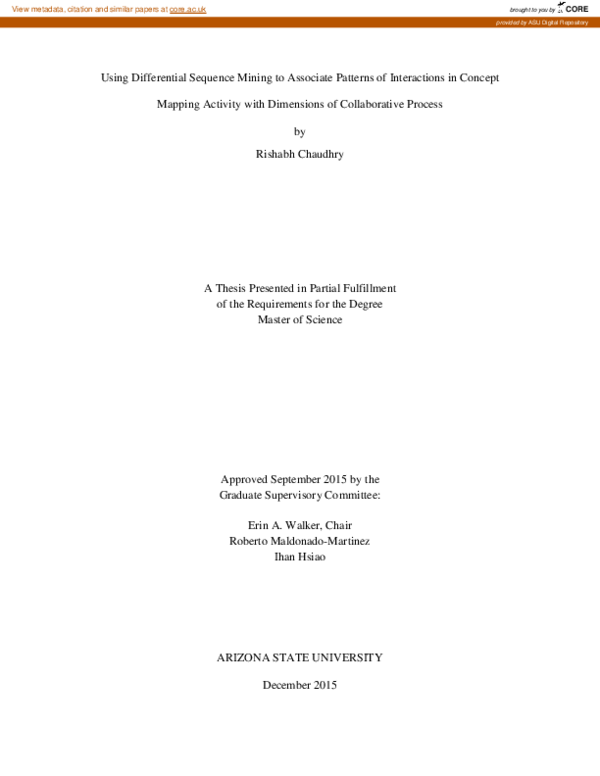 (PDF) Using Differential Sequence Mining to Associate Patterns of Interactions in Concept ...