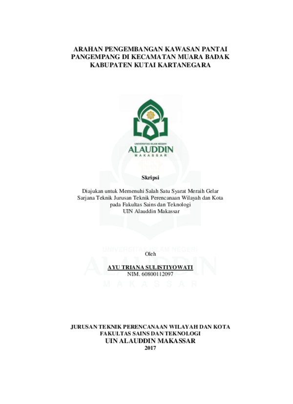 (PDF) Arahan Pengembangan Kawasan Pantai Pangempang di Kecamatan Muara ...