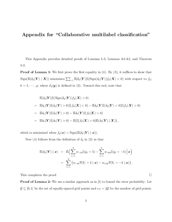 (PDF) Collaborative Multilabel Classification | Xiaotong Shen - Academia.edu
