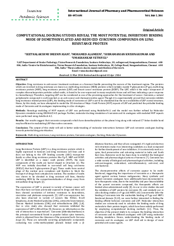 (PDF) Computational Docking Studies Reveal the Most Potential ...