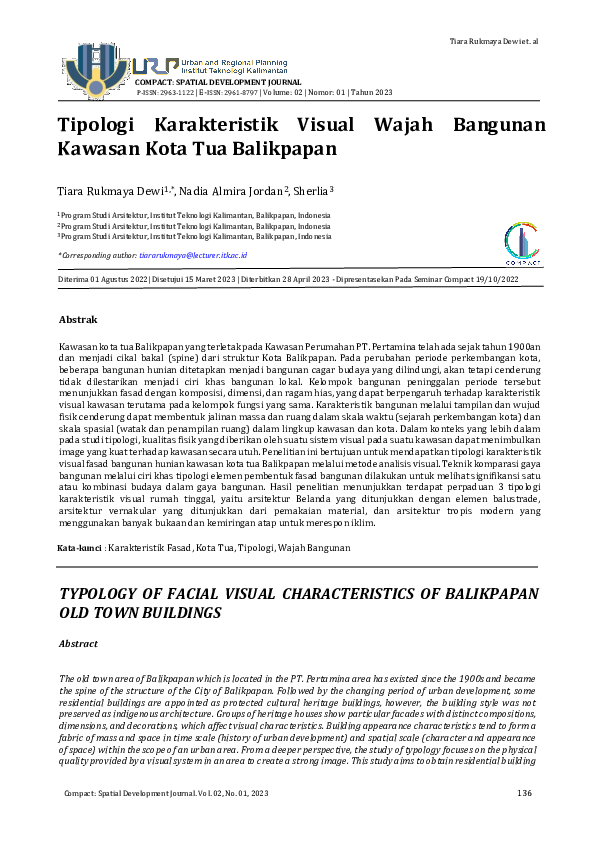 (PDF) Tipologi Karakteristik Visual Wajah Bangunan Kawasan Kota Tua ...