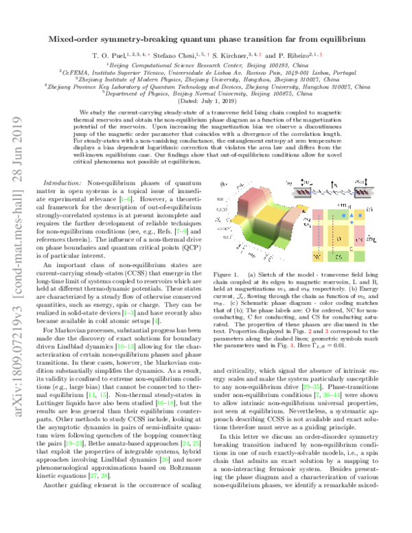 (PDF) Mixed-Order Symmetry-Breaking Quantum Phase Transition Far from Equilibrium
