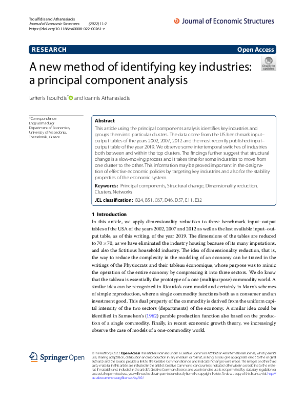 (PDF) A new method of identifying key industries: a principal component ...