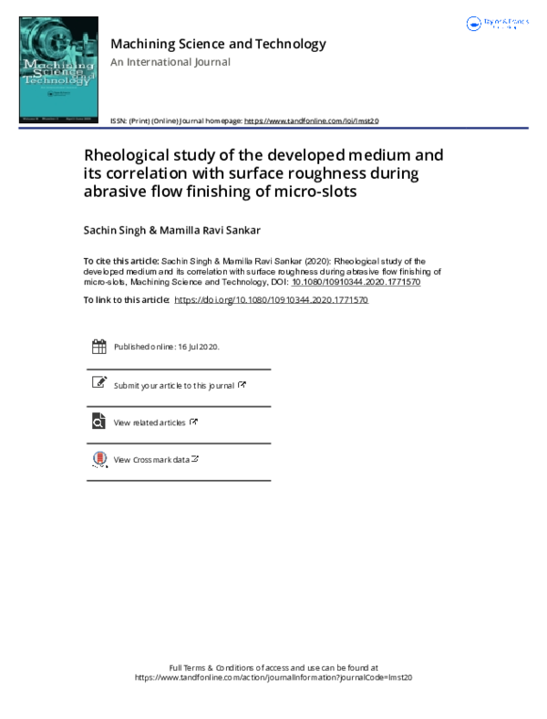 (PDF) Rheological study of the developed medium and its correlation ...