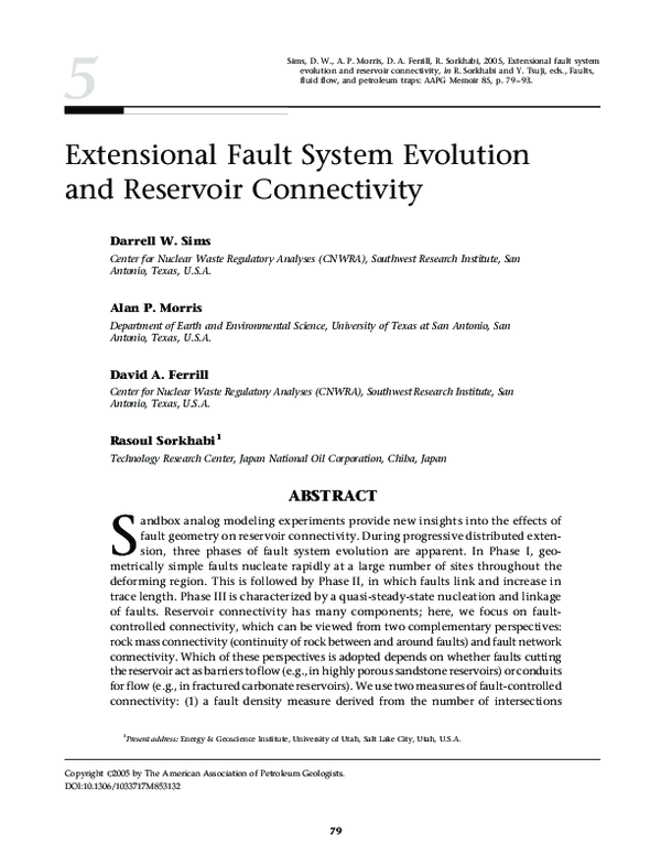 (PDF) Extensional Fault System Evolution and Reservoir Connectivity