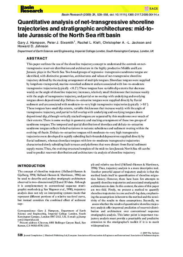 (PDF) Quantitative analysis of net-transgressive shoreline trajectories ...
