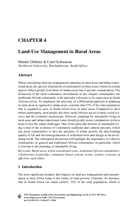 (PDF) Land-Use Management in Rural Areas