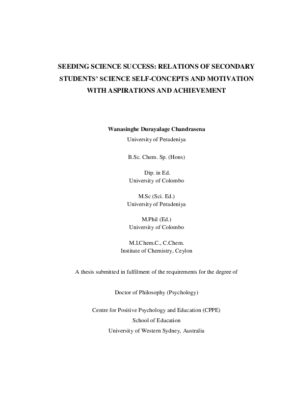(PDF) Seeding Science Success: Relations of Secondary Students’ Science ...