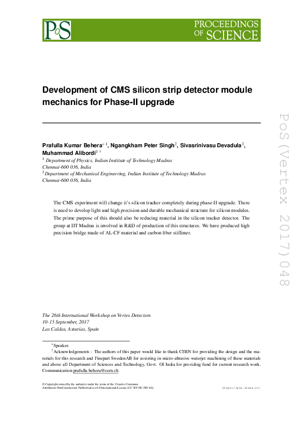 (PDF) Development of CMS silicon strip detector module mechanics for ...