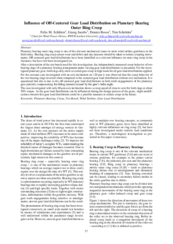 (PDF) Influence of Off-Centered Gear Load Distribution on Planetary ...