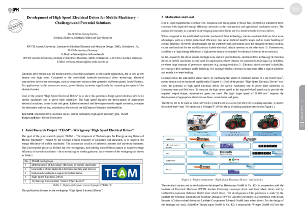 (PDF) Development of High Speed Electrical Drives for Mobile Machinery ...