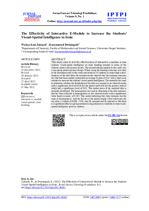 (PDF) The Effectivity of Interactive E-Module to Increase the Students ...