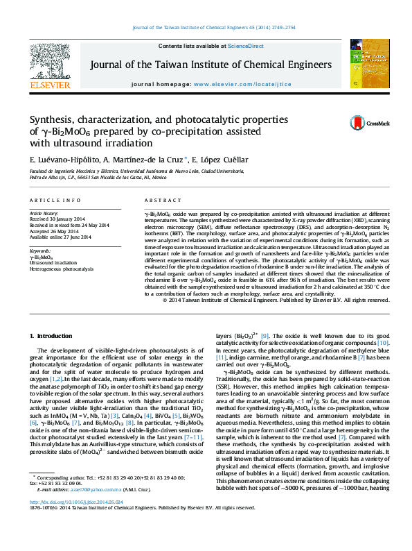 (PDF) Synthesis, characterization, and photocatalytic application of silver doped zinc oxide ...
