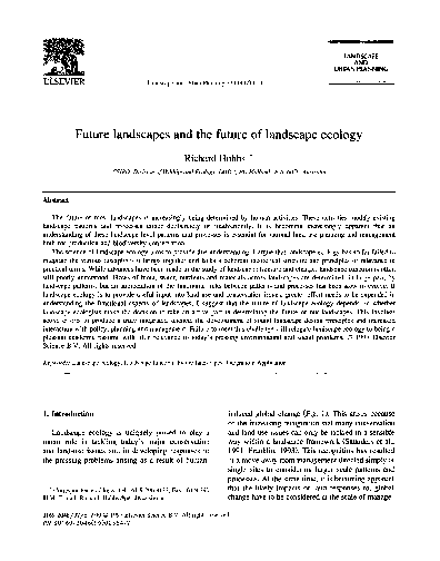 (PDF) Future landscapes and the future of landscape ecology