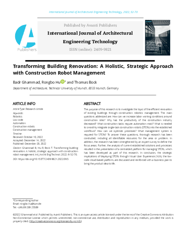 (PDF) Transforming Building Renovation: A Holistic, Strategic Approach ...
