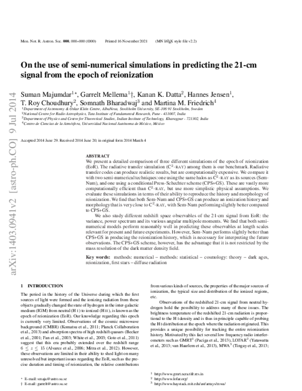 (PDF) Signal from the Epoch of Reionization