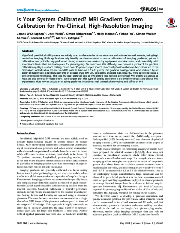 (PDF) Is Your System Calibrated? MRI Gradient System Calibration for ...