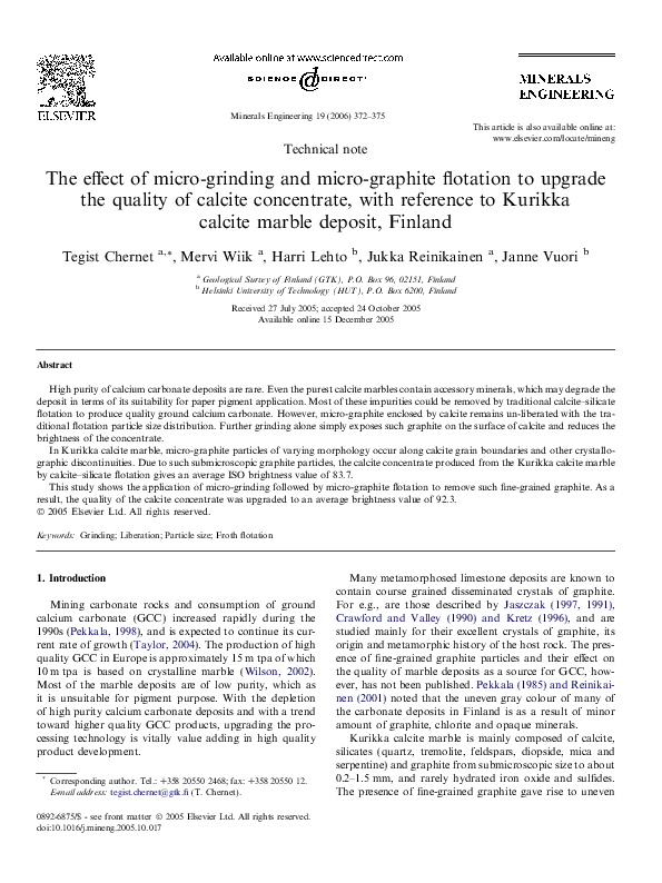 (PDF) The effect of micro-grinding and micro-graphite flotation to ...