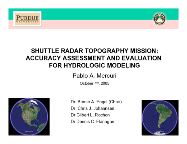 (PDF) Shuttle radar topography mission accuracy assessment and evaluation for hydrologic modeling