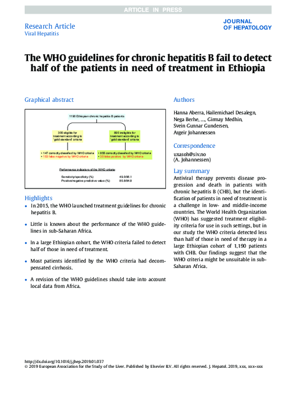 (PDF) The WHO guidelines for chronic hepatitis B fail to detect half of ...