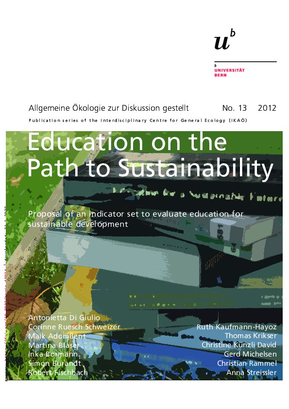 (PDF) Education on the Path to Sustainability. Proposal of an indicator ...