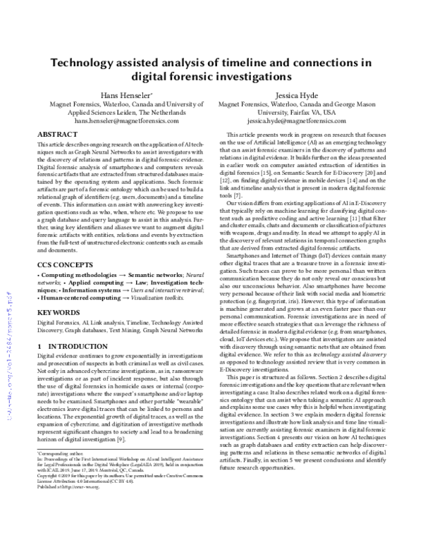 (PDF) AI-Driven Analysis in Digital Forensics
