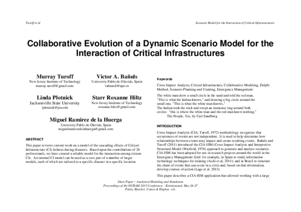 (PDF) Collaborative Evolution of a Dynamic Scenario Model for the ...