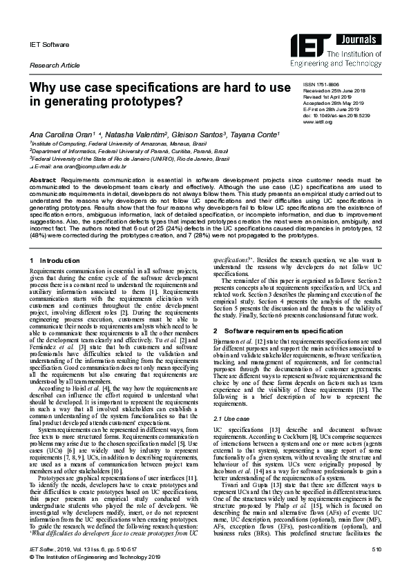 (PDF) Why use case specifications are hard to use in generating prototypes?