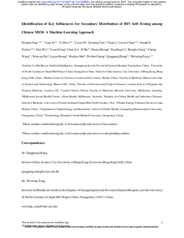 (PDF) Identification of Key Influencers for Secondary Distribution of ...