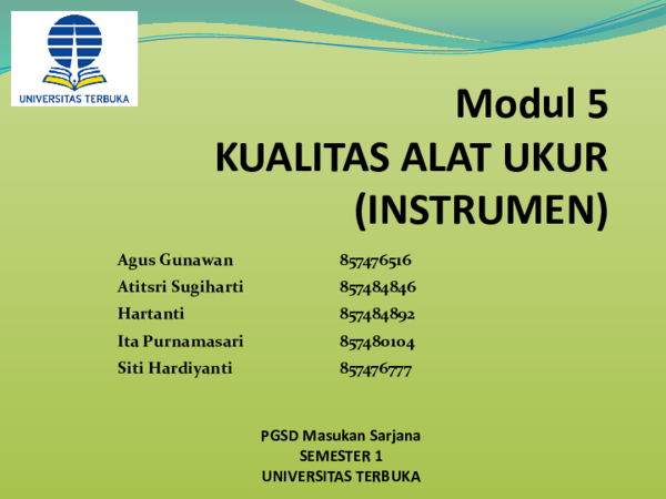 (PPT) PPT MODUL 5 EVALUASI PEMBELAJARAN-Kelas D