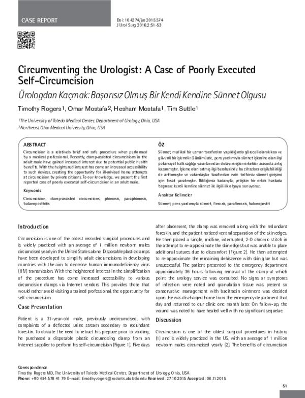 (PDF) Circumventing the Urologist: A Case of Poorly Executed Self ...