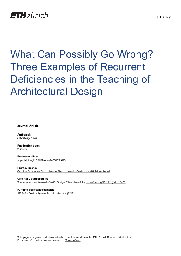 (PDF) What Can Possibly Go Wrong? Three Examples of Recurrent ...