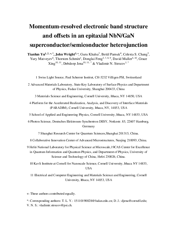 (PDF) Momentum-resolved electronic band structure and offsets in an ...