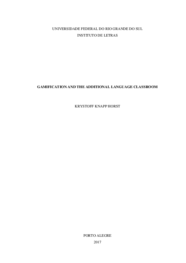 (PDF) Gamification and the additional language classroom | Krystoff ...