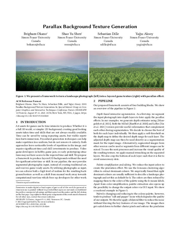 (PDF) Parallax Background Texture Generation