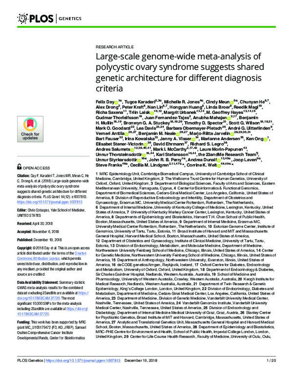 (PDF) F1000Prime recommendation of Large-scale genome-wide meta ...