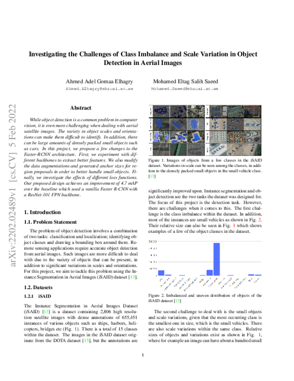 (PDF) Investigating the Challenges of Class Imbalance and Scale Variation in Object Detection in ...