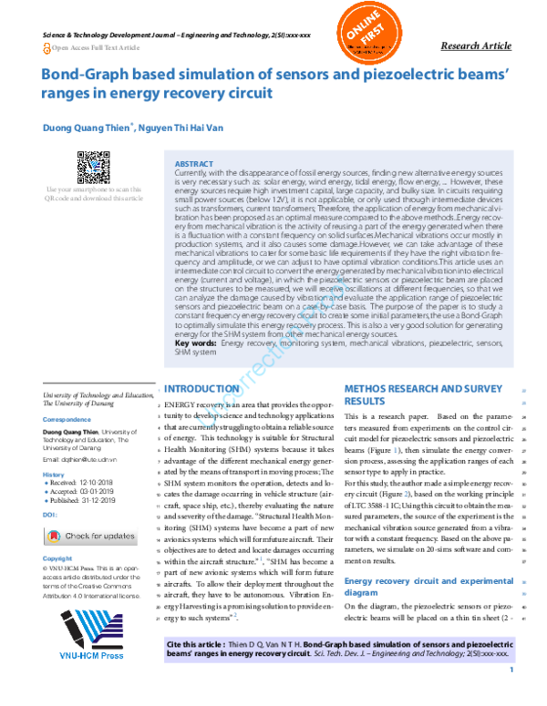 (PDF) Bond-Graph based simulation of sensors and piezoelectric beams ...