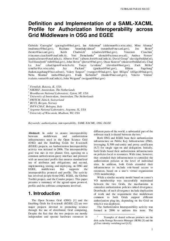 (PDF) Definition and Implementation of a SAML-XACML Profile for ...