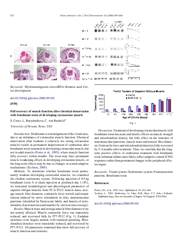 (PDF) Full recovery of muscle function after chemical denervation with ...