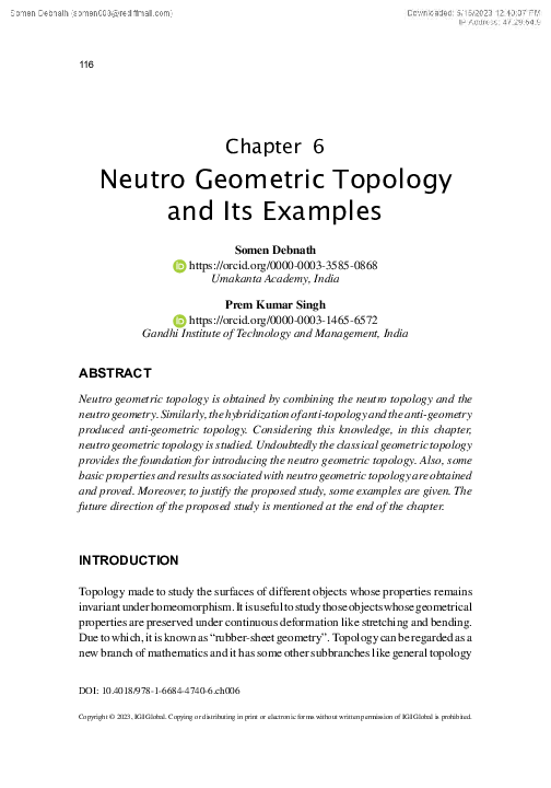 (PDF) Neutro Geometric Topology and Its Examples 1