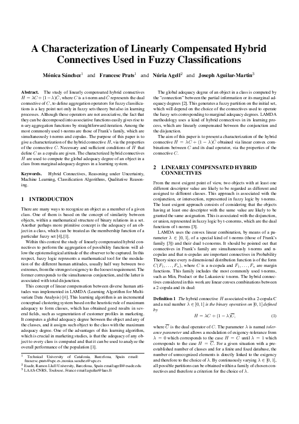 (PDF) A Characterization of Linearly Compensated Hybrid Connectives ...