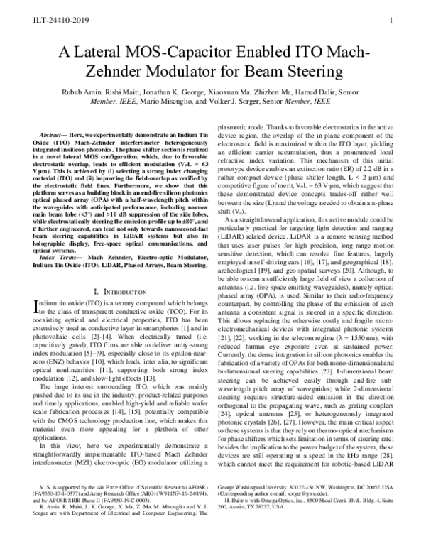 (PDF) A Lateral MOS-Capacitor-Enabled ITO Mach–Zehnder Modulator for ...