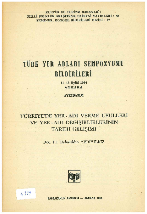 (PDF) TÜRKİYE'DE YERADI VERME USULLERİ VE YERADI DEĞİŞİKLİKLERİNİN ...