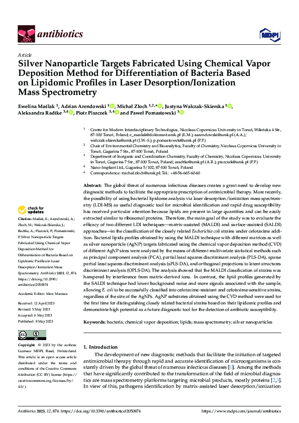 (PDF) Silver Nanoparticle Targets Fabricated Using Chemical Vapor ...